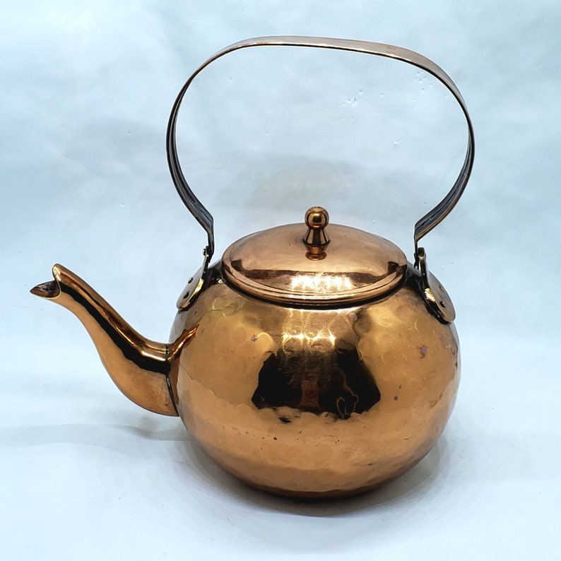 Vintage Copper & Brass Goose Neck Teapots Set of 2 Tagus - Etsy