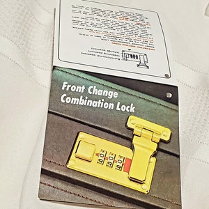 NOS Vintage Briefcase With Abloy Combination Lock 2 Keys Black Handle ...