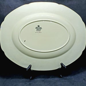 Vintage Crown Ducal Horentine Platter Oval "picardy" 18k Gold Border ...