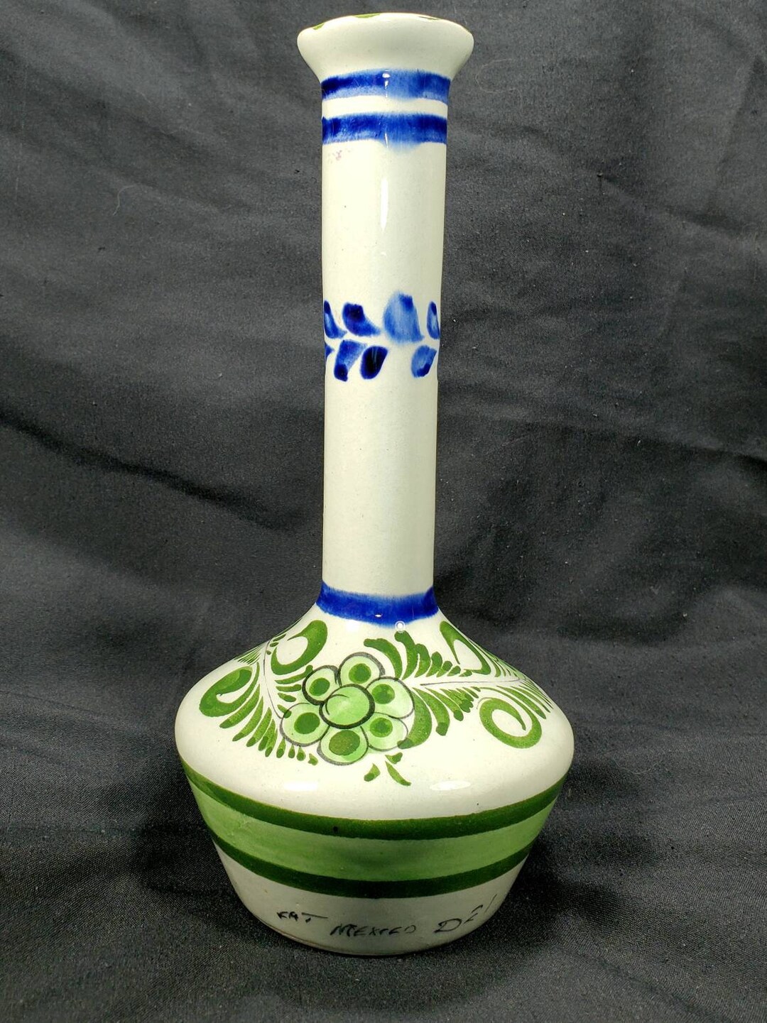 Vintage Tonala Pottery Tonal Mexico Hand-painted Vase Signed Floral ...