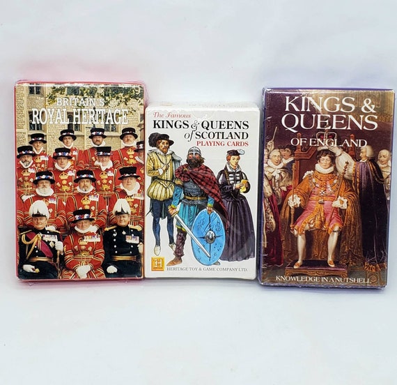 Vintage Kings & Queens Scotland England Playing Cards Royal | Etsy