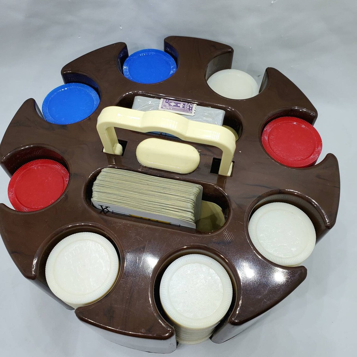 Vintage Poker Chip Carousel Caddy Card Slots Plastic Canadian - Etsy