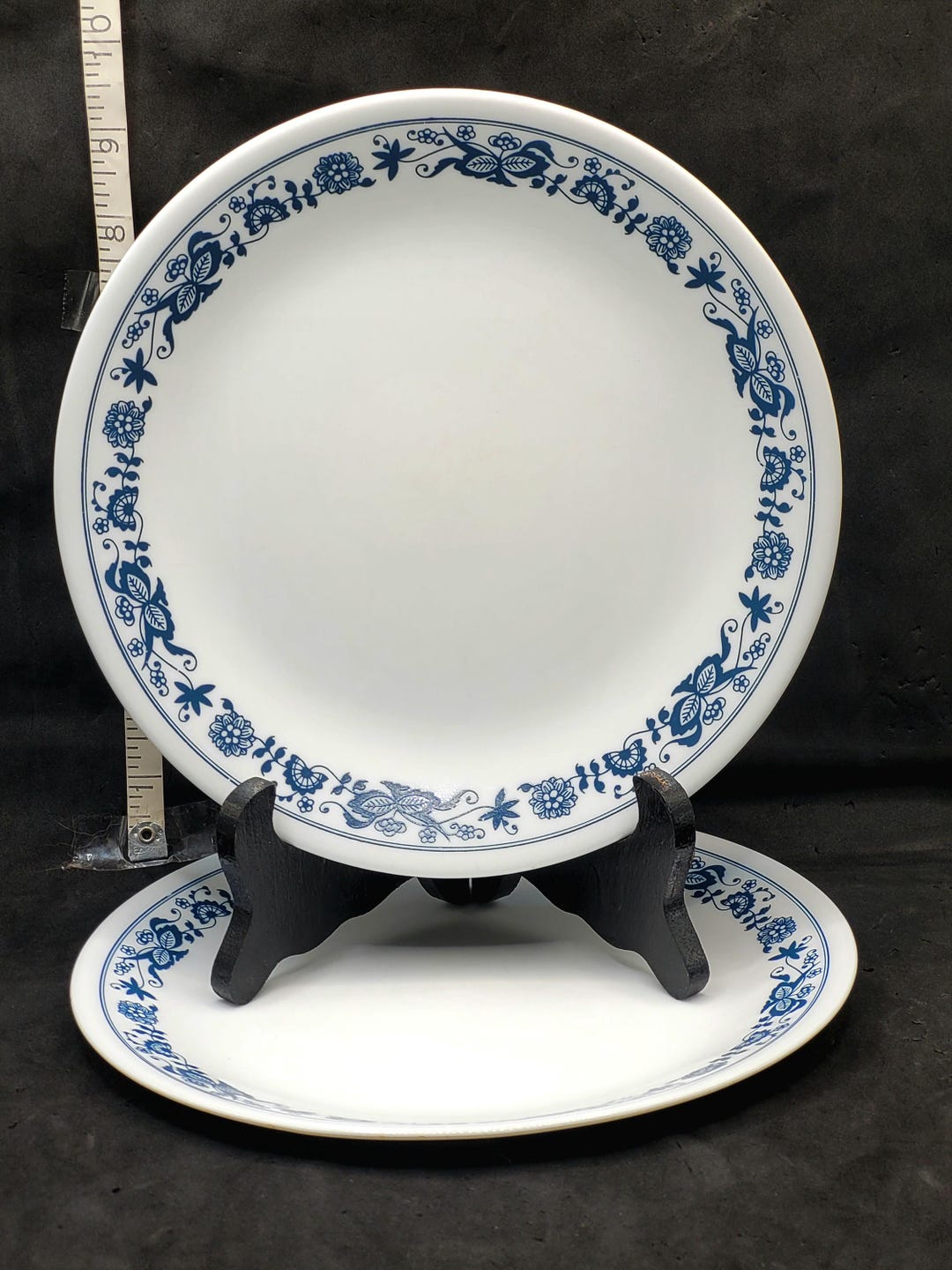 Vintage Set of 2 Corelle Old Town Blue Salad Plates - Etsy