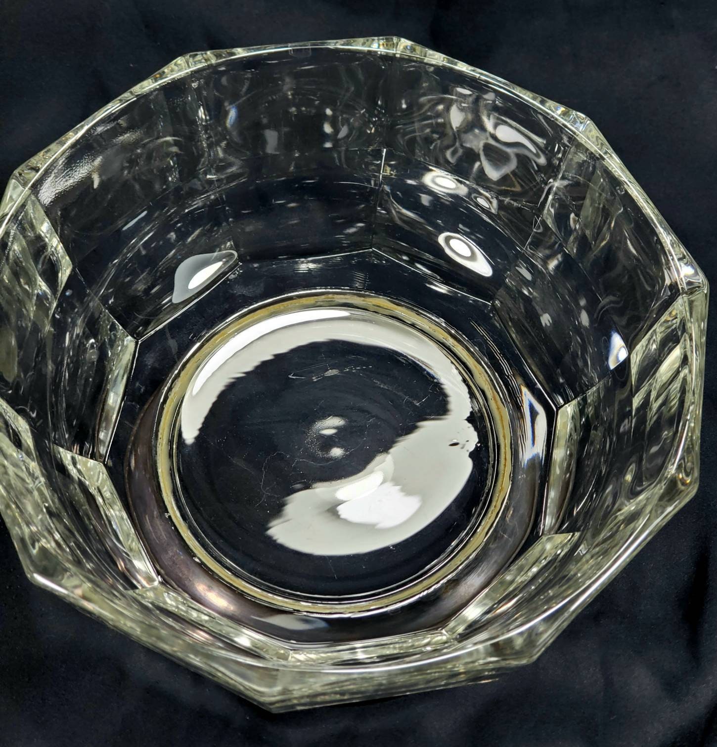 Vintage Decagon Crystal Godinger Bowl Silver Base Made in - Etsy