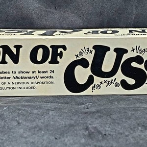 Vintage "son of Cuss" Game Four Letter Word Puzzle 1980 Made in England ...
