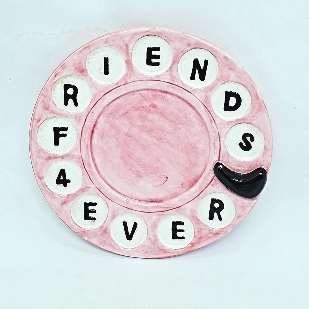 Vintage I Love Lucy friends 4 Ever Telephone Coaster Hand Painted ...