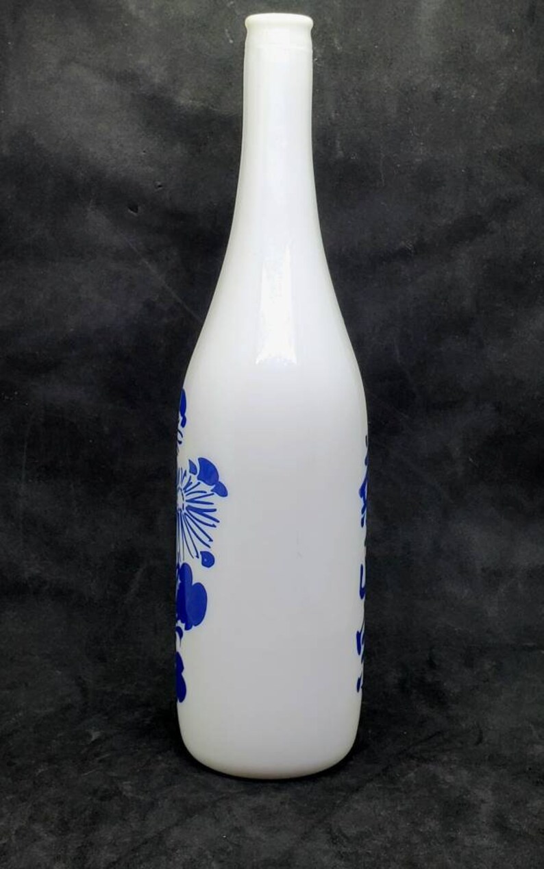 Vintage Kiku-masamune Sake Milk Glass Bottle Japanese Blue | Etsy