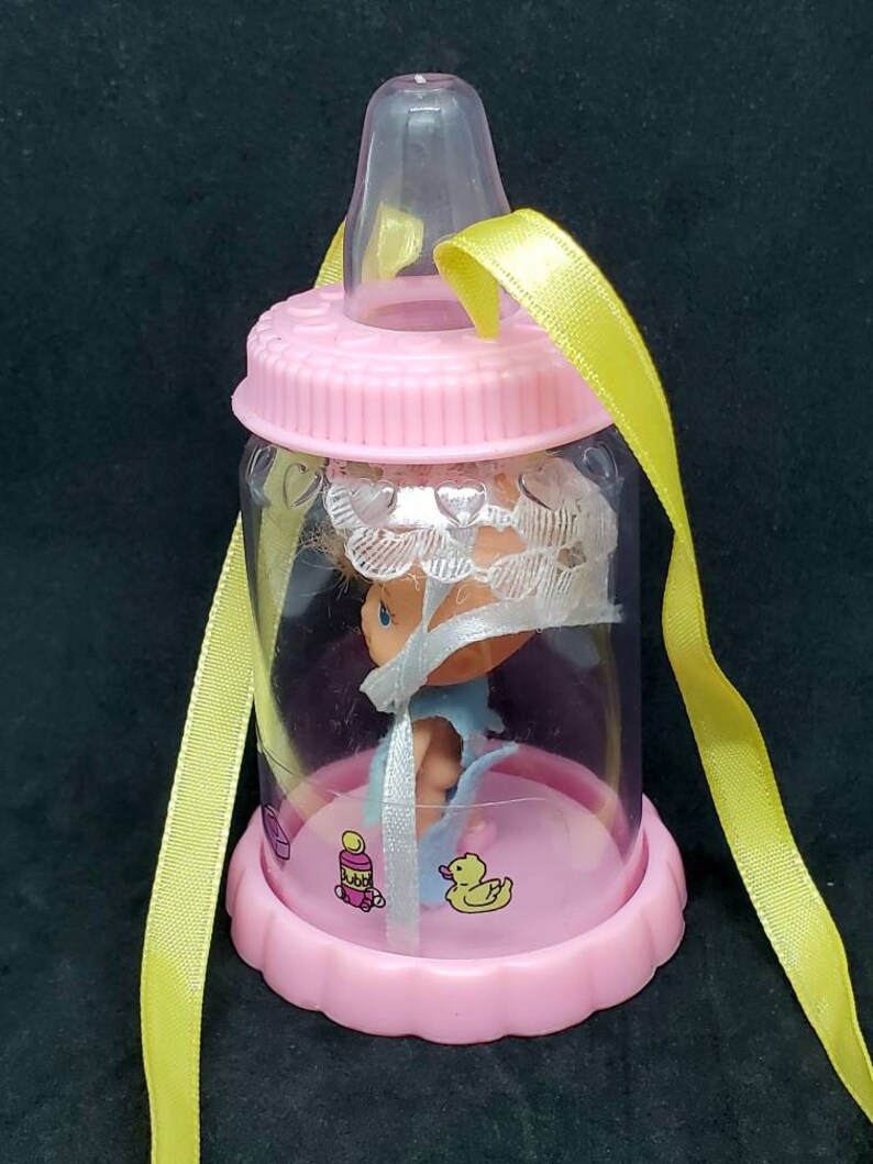 Vintage Little Kiddles Bottle Babies Pink Bottle Blue Dress - Etsy