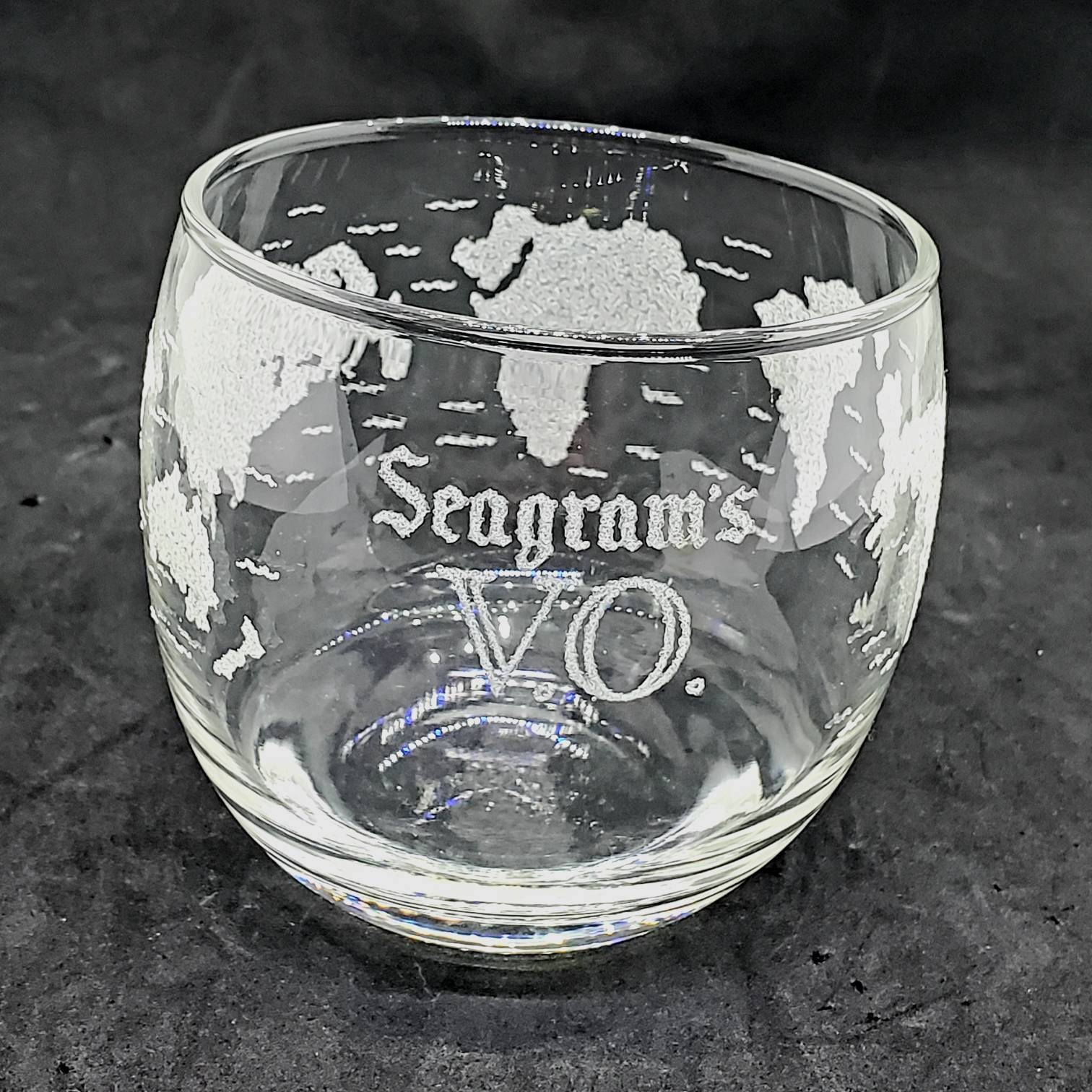 Vintage Seagram's VO Globe Map Glasses Set of 2 Lowball - Etsy