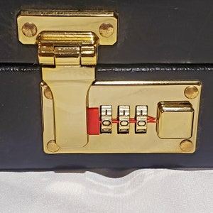 NOS Vintage Briefcase With Abloy Combination Lock 2 Keys Black Handle ...
