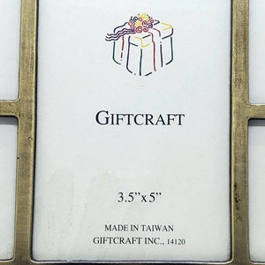 Vintage Photo Frame Brass Giftcraft Ornate Metal 3.5" X 5" Made in ...