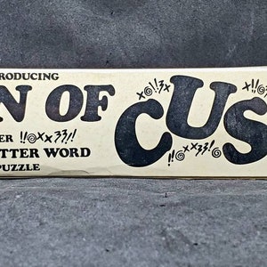 Vintage "son of Cuss" Game Four Letter Word Puzzle 1980 Made in England ...