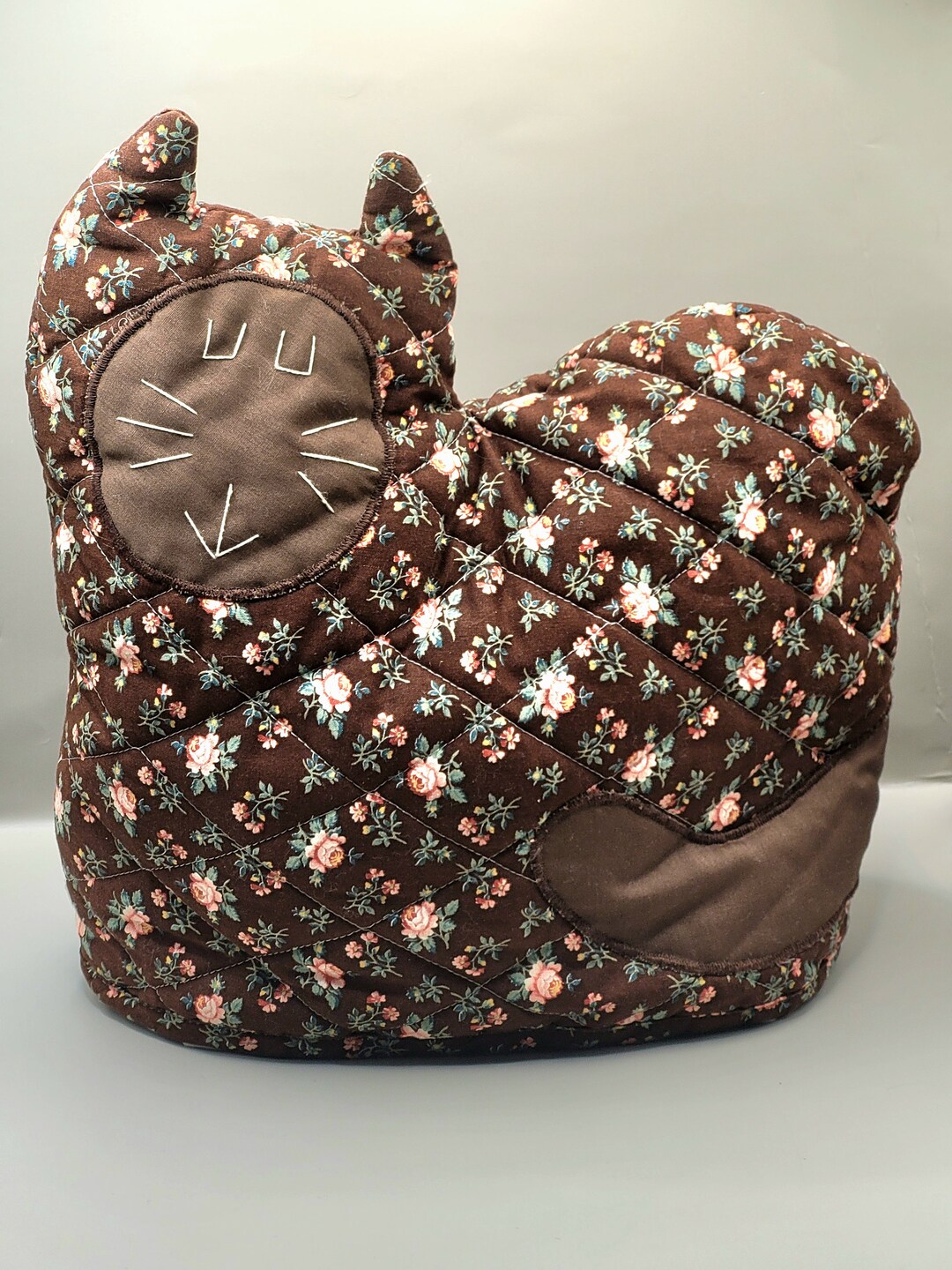 Vintage Cat Shaped Tea Cosy Cozy Teapot Warmer Brown Floral - Etsy