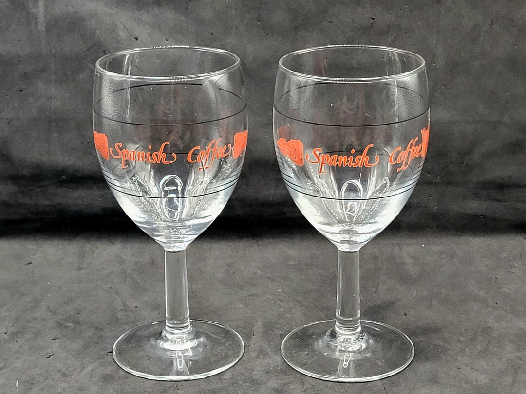 Vintage Spanish Coffee Liqueur Glasses Set of 2 Mid Century Modern - Etsy