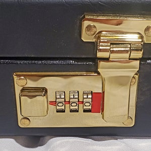 NOS Vintage Briefcase With Abloy Combination Lock 2 Keys Black Handle ...