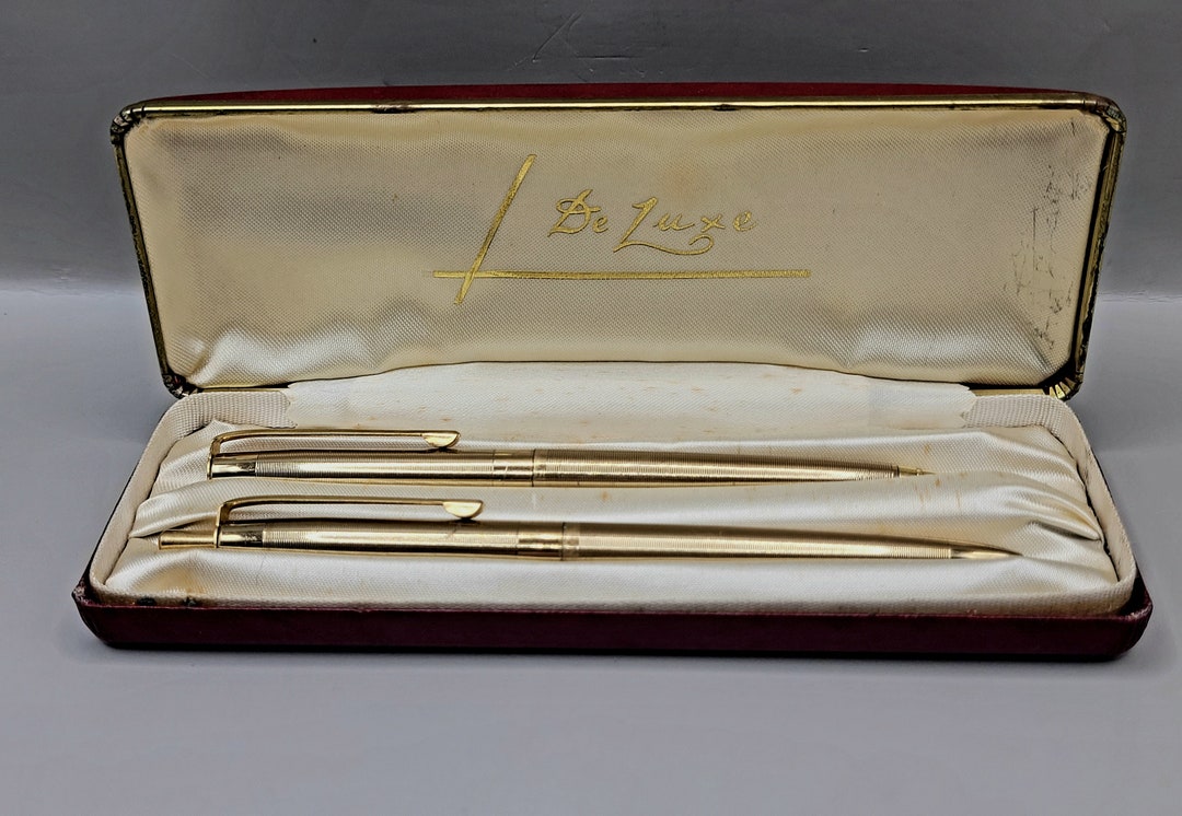 Vintage Kensington De Luxe Pen and Pencil Set With Original Box Gold ...