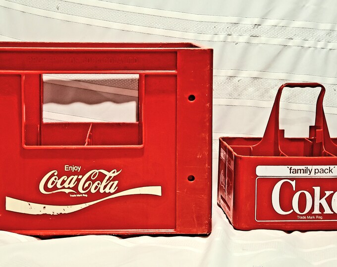 Vintage Coca Cola Plastic Crates Set of 2 Family Pack Large Rare - Etsy