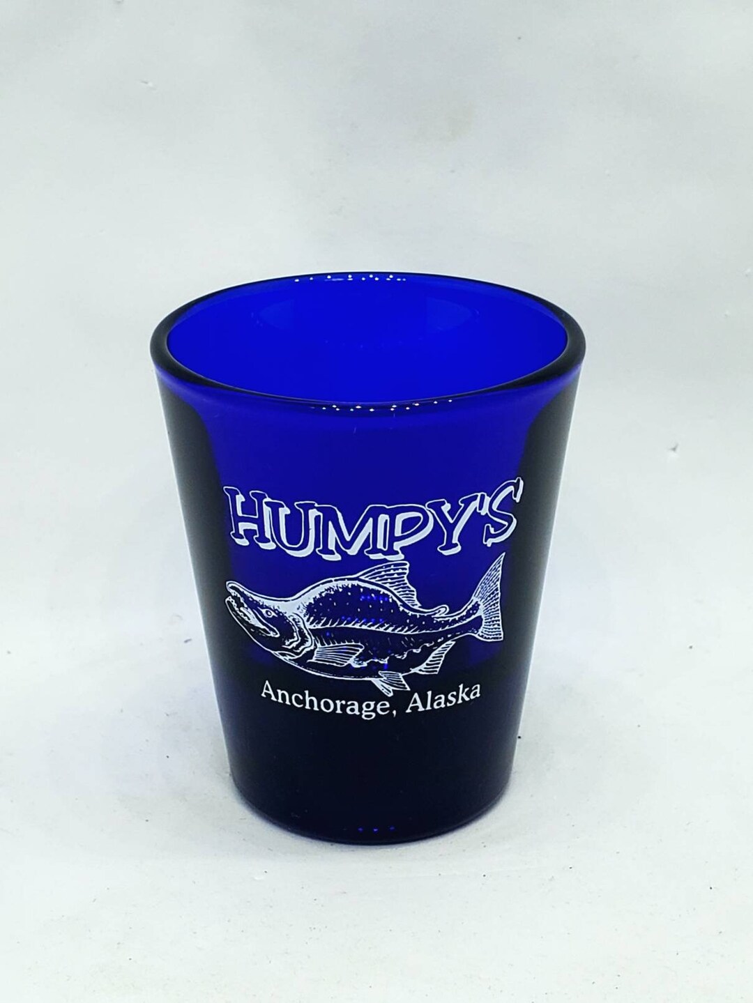 Vintage Humpy's Shot Glass Cobalt Blue Anchorage Alaska Fish Libbey Souvenir - Etsy
