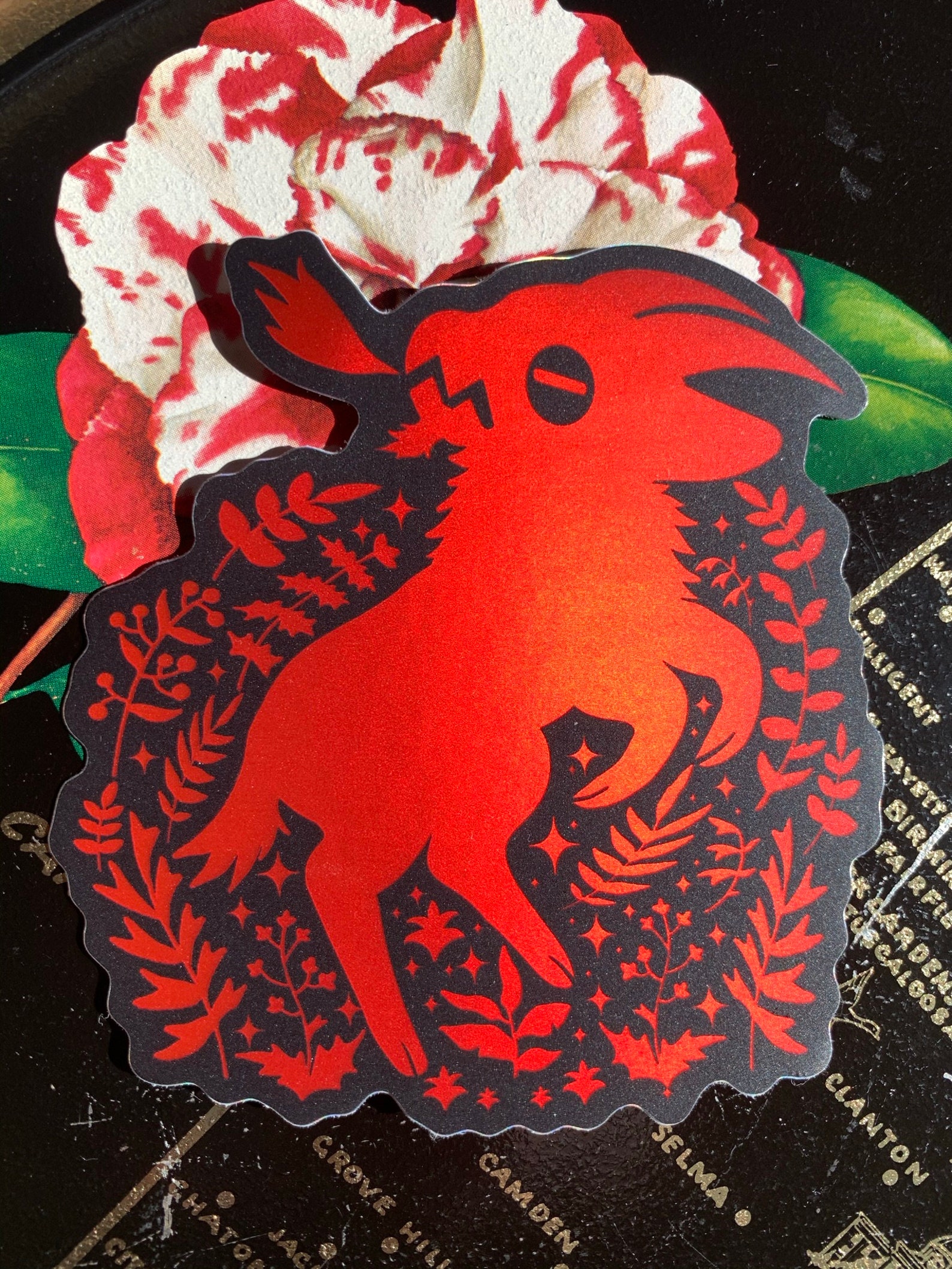 INFERNAL GOAT Metallic Vinyl Sticker - Etsy