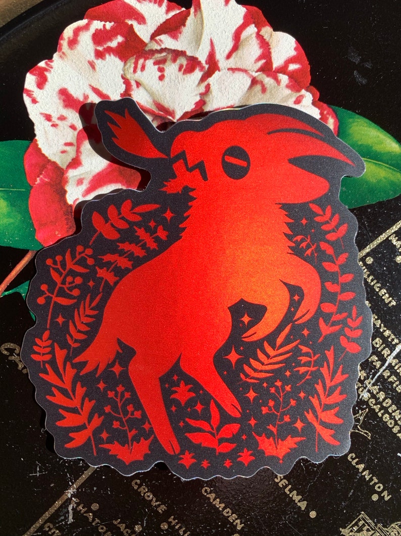 INFERNAL GOAT Metallic Vinyl Sticker - Etsy