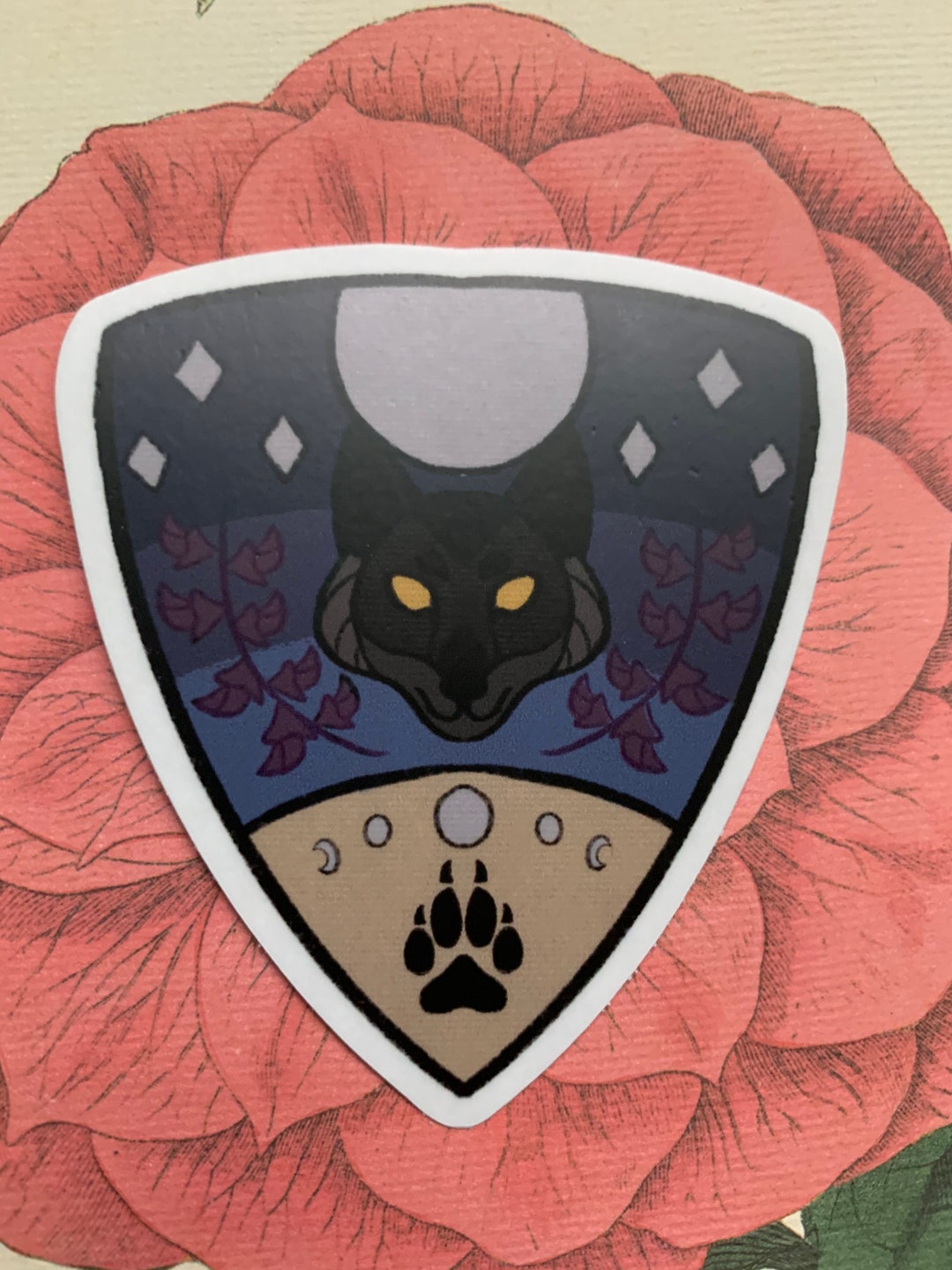 Werewolf Badge Sticker - Etsy