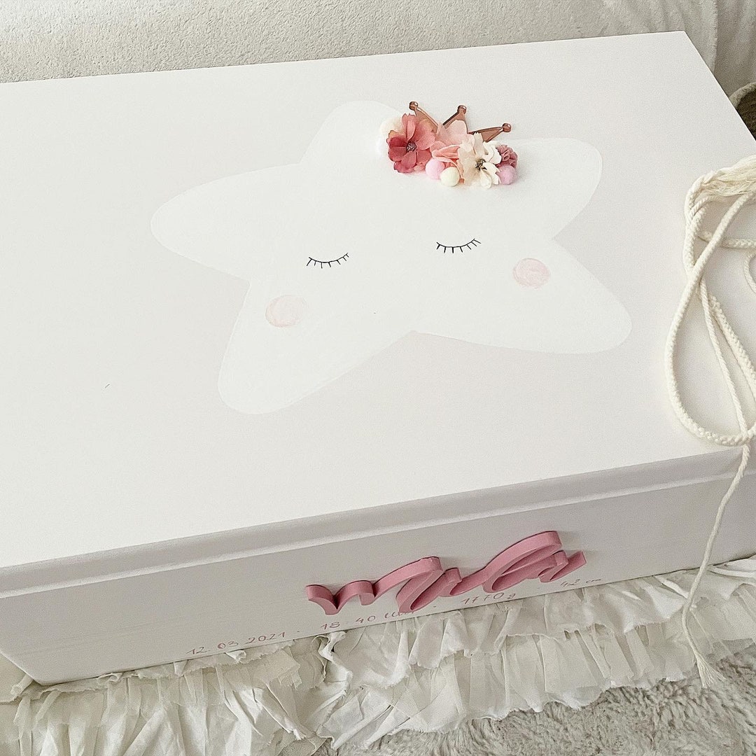 Box 3D Star Toy Box Wooden Box Memory Box Gifts for Birth - Etsy