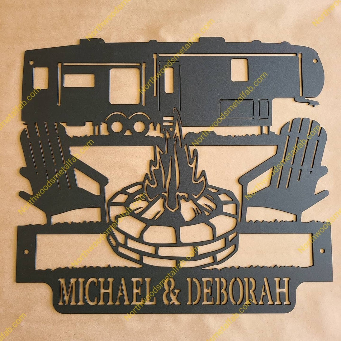 5th Wheel Camper Sign Personalized Gift Metal Camping Sign - Etsy
