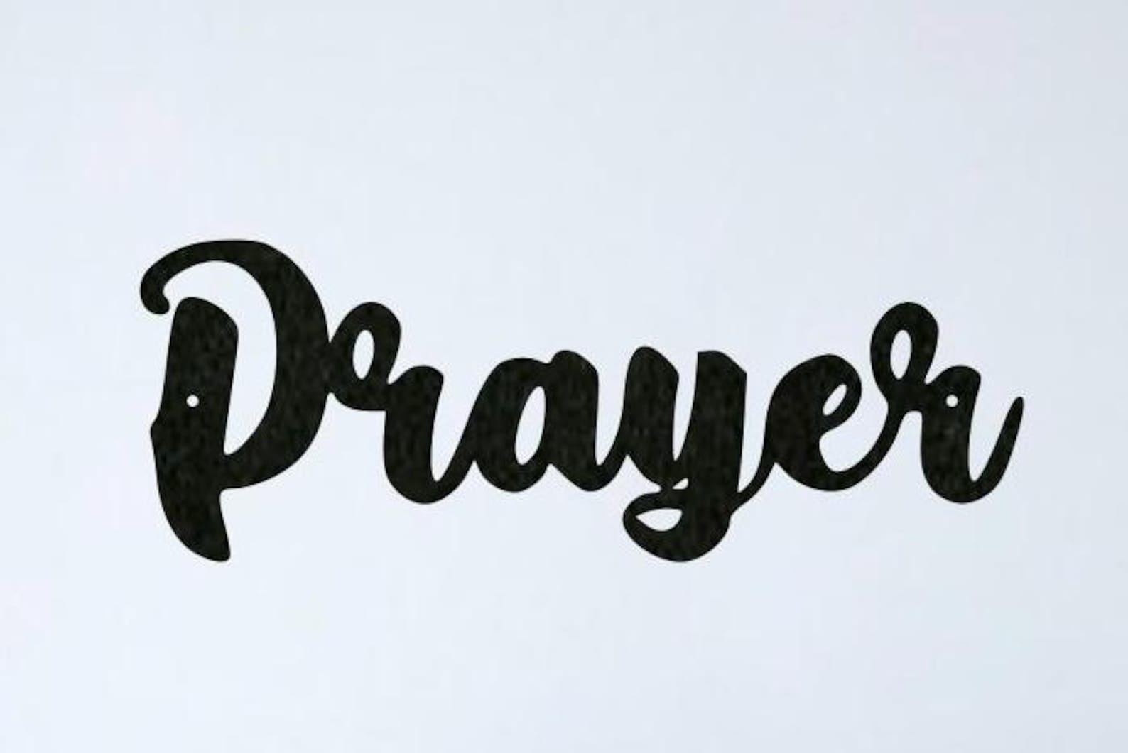 Metal Prayer Sign: Cursive Word Art, Farmhouse Decor - Etsy