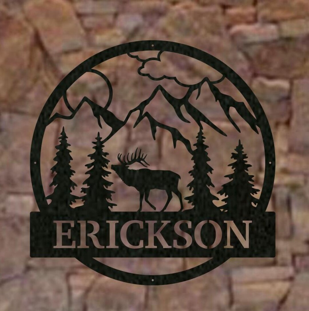 Personalized Elk Metal Sign: Mountain Home Decor - Etsy