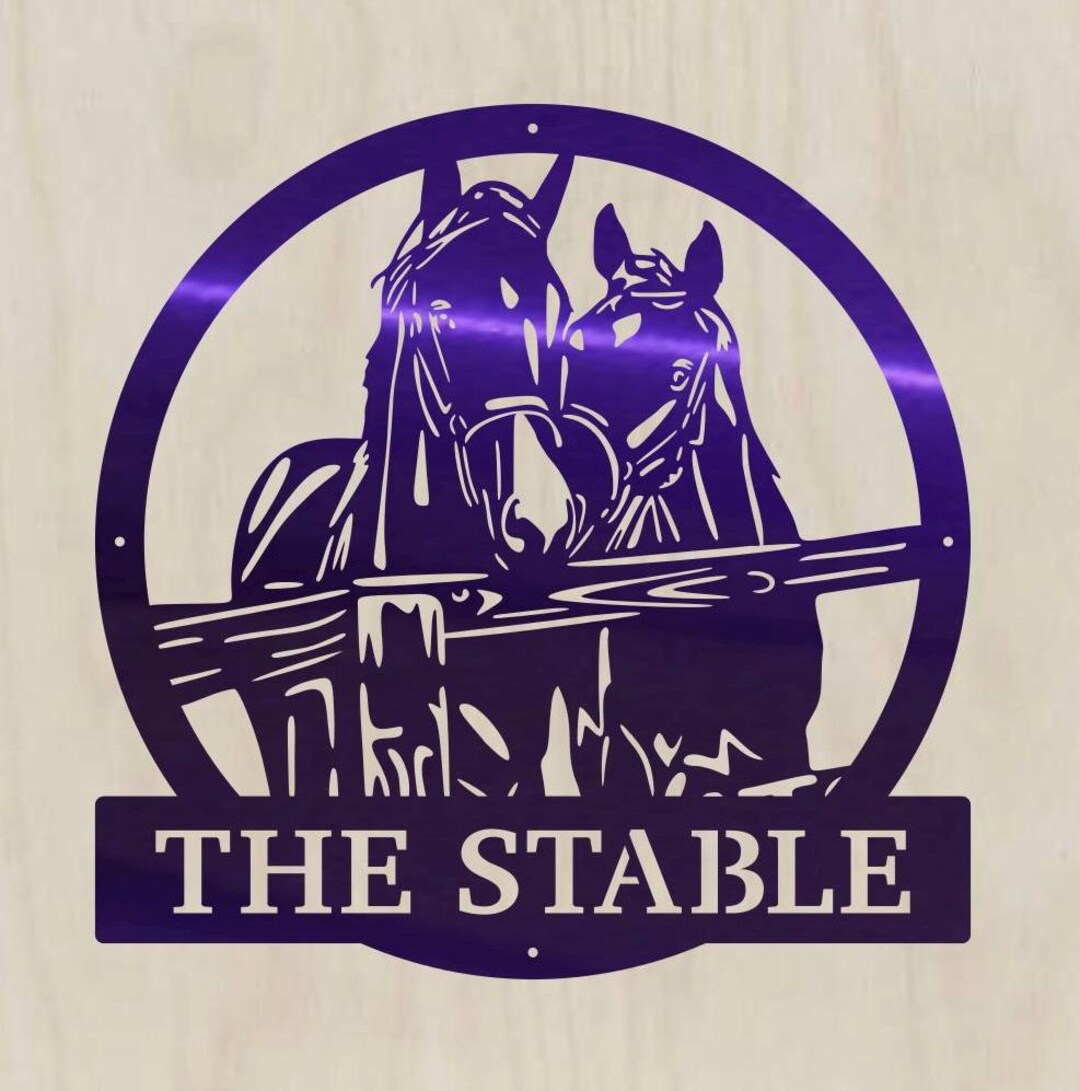 Personalized Horse Farm Sign: Metal Ranch Monogram - Etsy