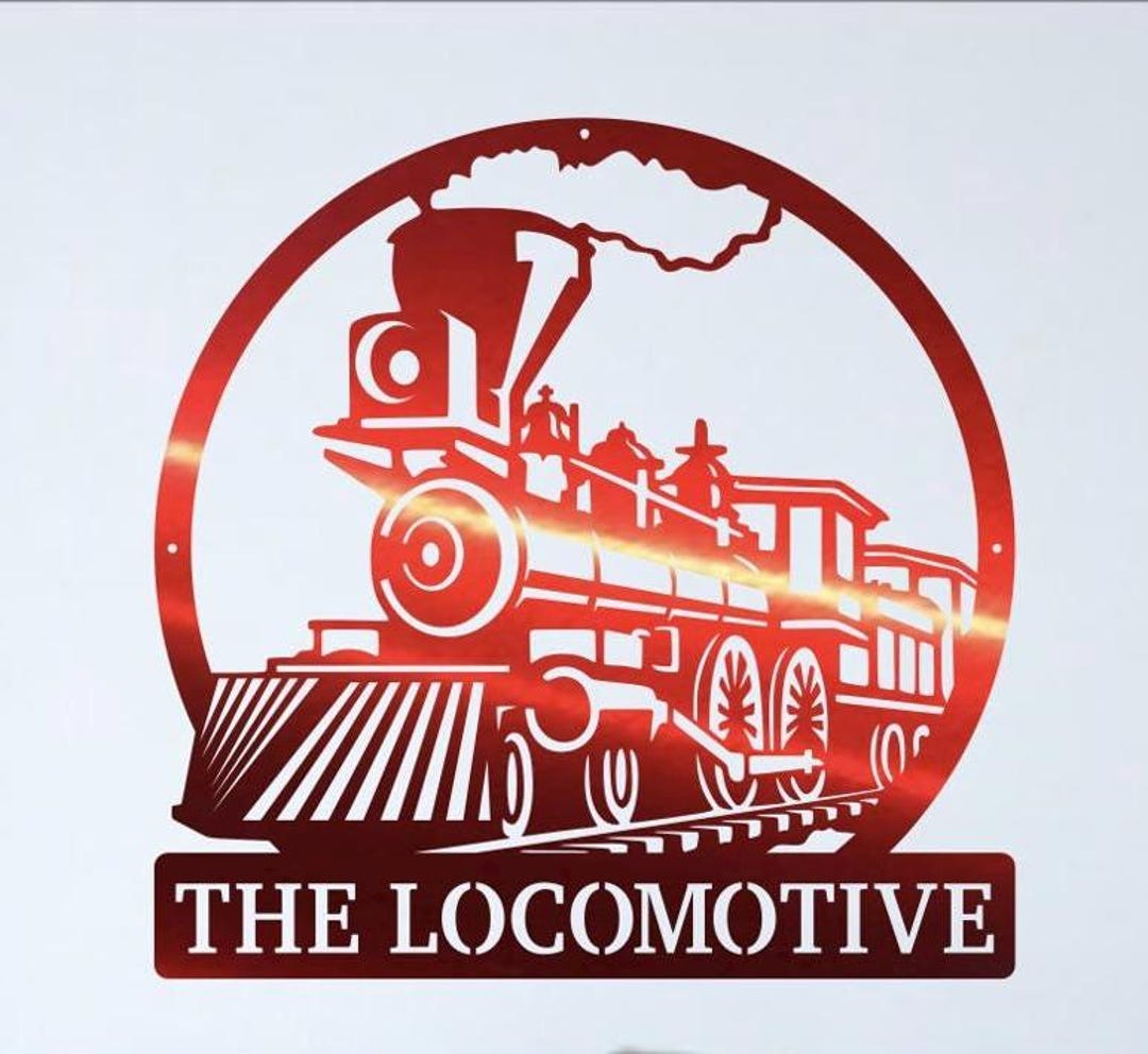 Train Monogram, Train Metal Sign, Custom Train Sign, Personalized Train ...