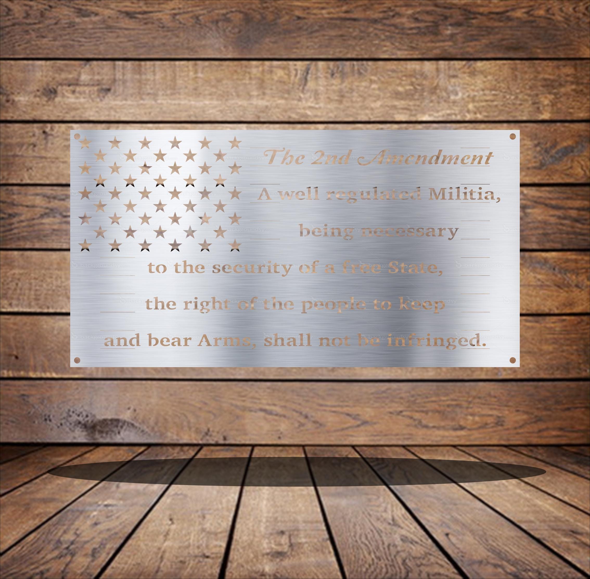 2nd Amendment Metal American Flag, Second Amendment - Etsy