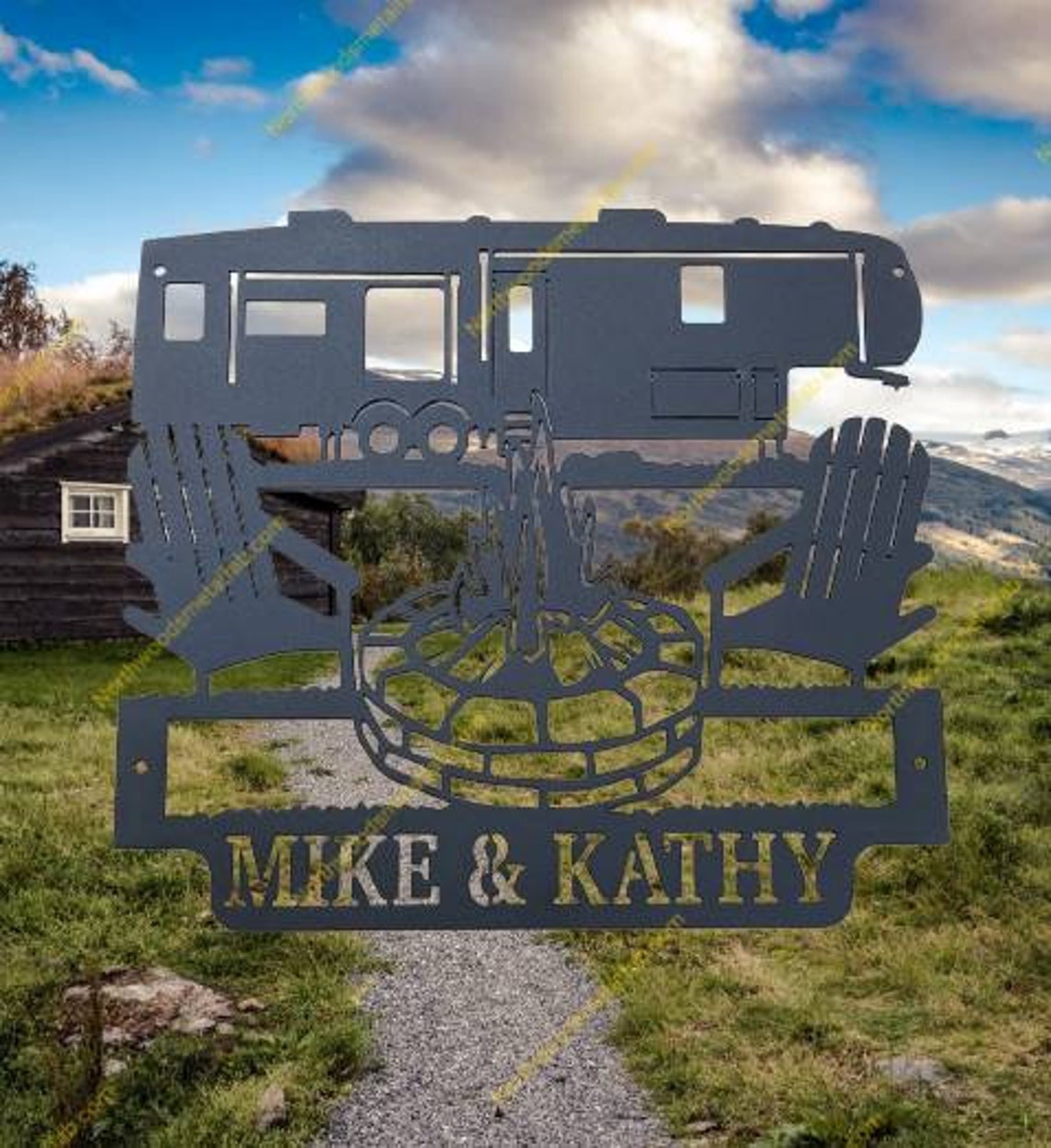 5th Wheel Camper Sign Personalized Gift Metal Camping Sign - Etsy