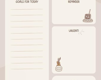Printable Daily Planner - Simple & Minimalist To-do-list, Productivity ...