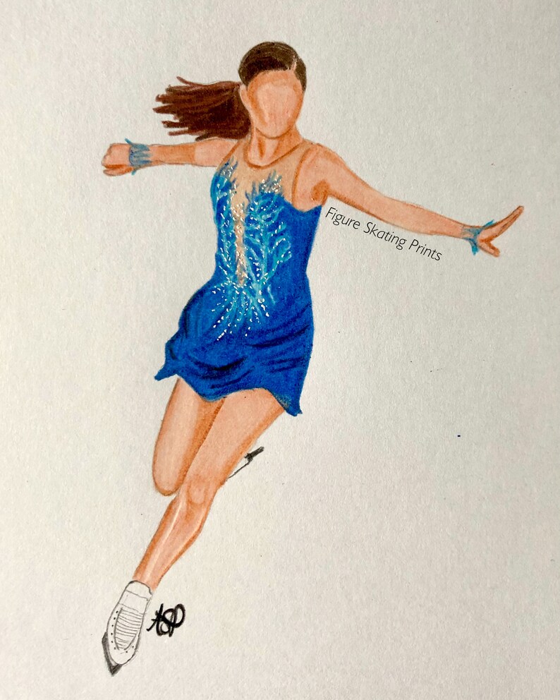 Personal Request Drawing Figure Skating Art Drawing or Gift | Etsy