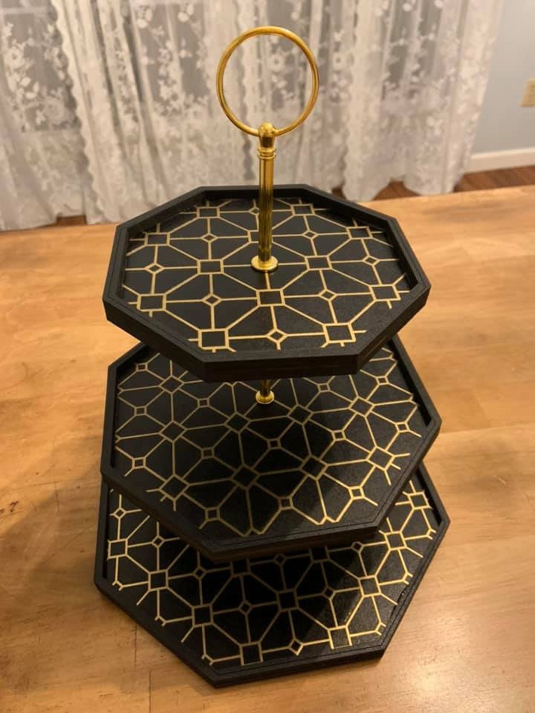 Octagon Patterened Tiered Tray (SVG ONLY) Digital File - Etsy