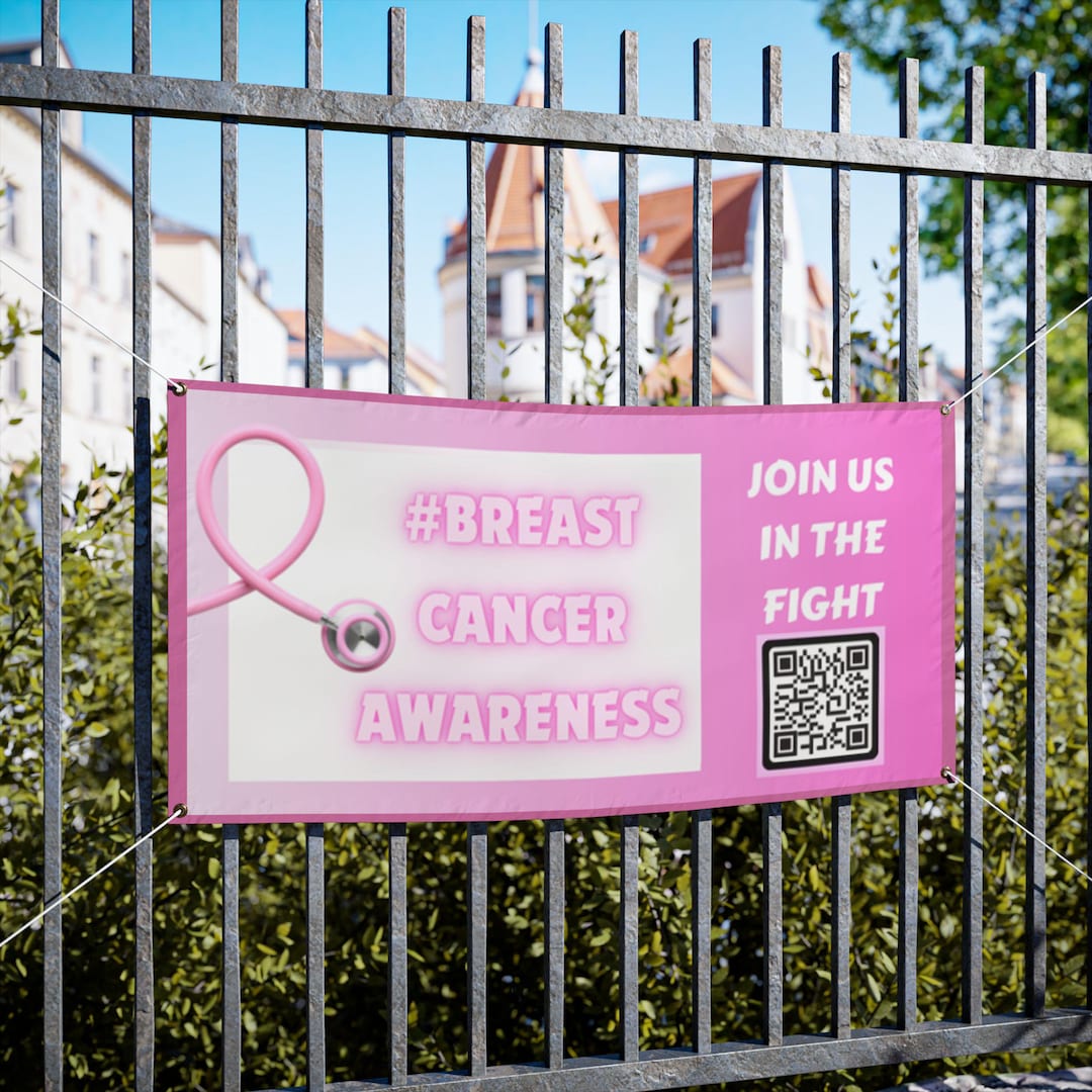 Breast Cancer Awareness Banner. Join Us in the Fight. Personalized QR ...