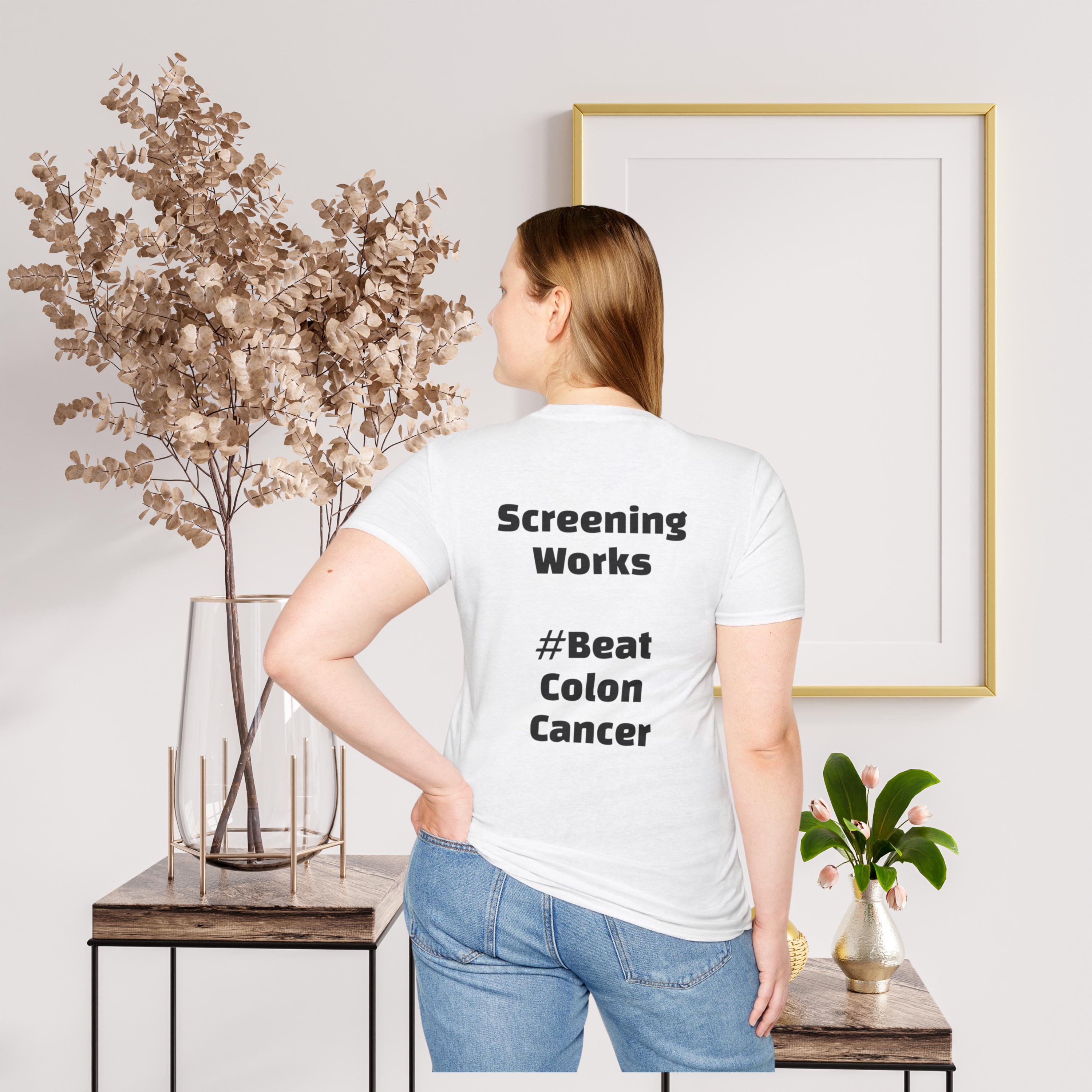 Screening Works #beat Colon Cancer Awareness Blue Ribbon Unisex ...