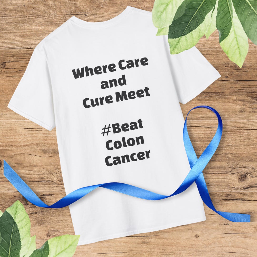 Where Care and Cure Meet #beat Colon Cancer Awareness Blue Ribbon ...