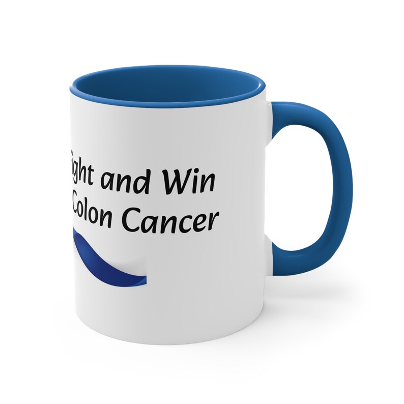 Hope Fight and Win Beat Colon Cancer Coffee Mug, 11oz Support Survivor ...
