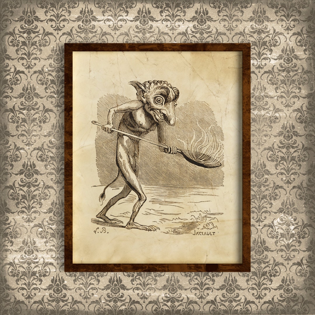 Printable Vintage Wall Art, Reproduction Vintage Demonology ...
