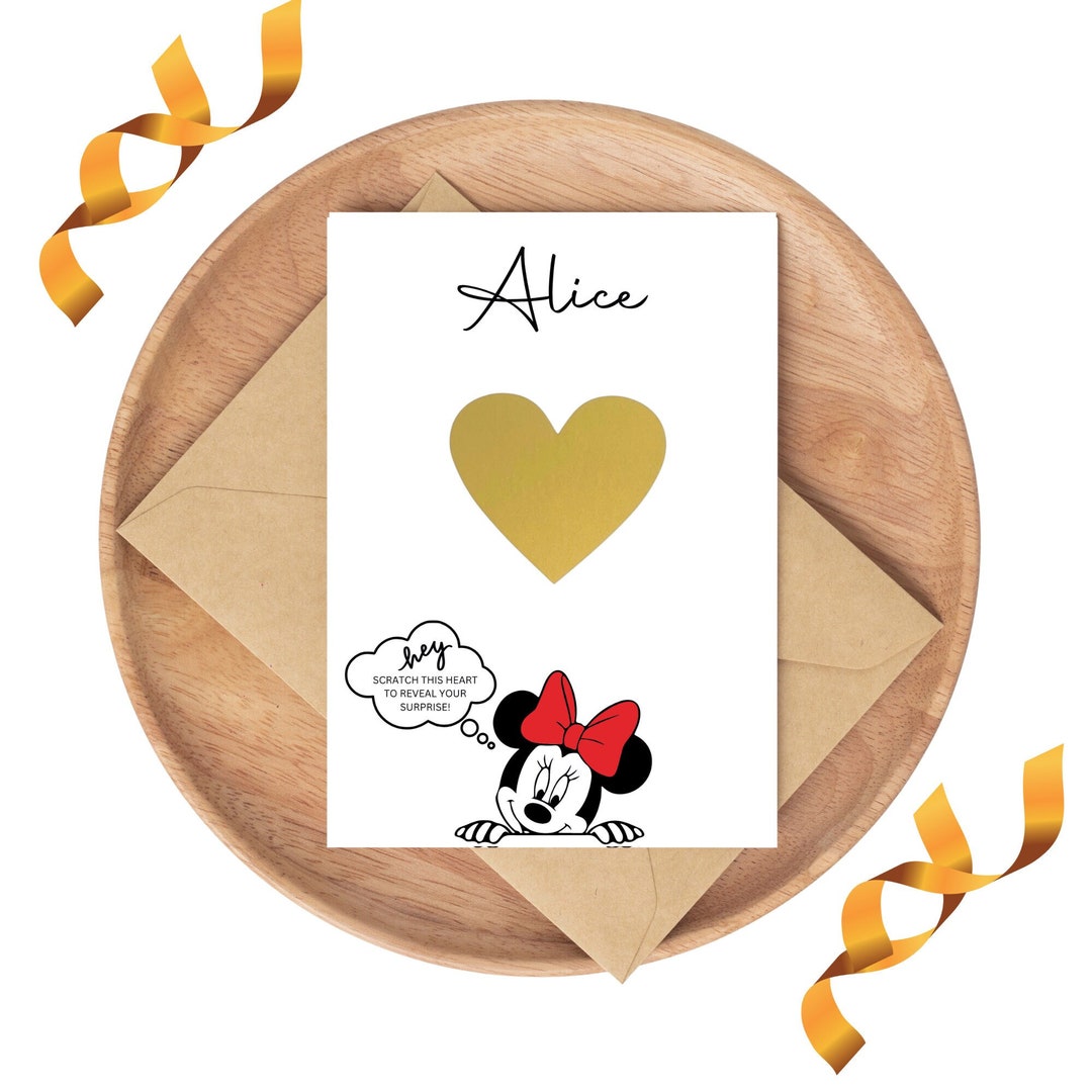Scratch Card, Mickey Mouse, Minnie Mouse, Holiday Reveal, Children's ...