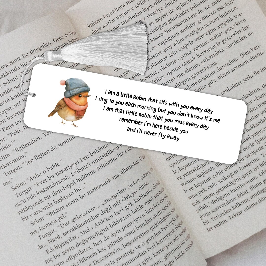 Remembrance Robin Bookmark, Memorial Christmas Gift, Little Robin Poem ...