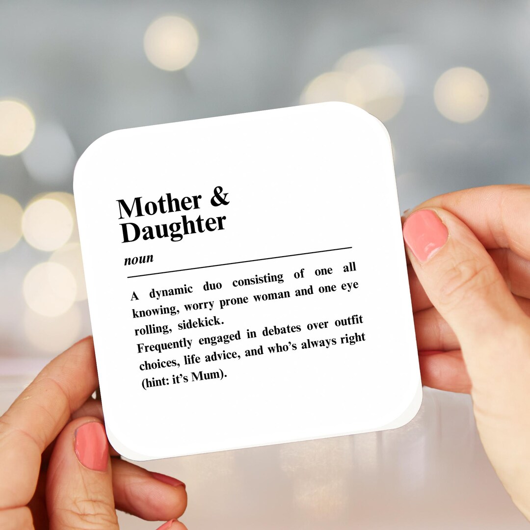 Funny Definition Coaster, Mother and Daughter Coaster, Mother’s Day ...