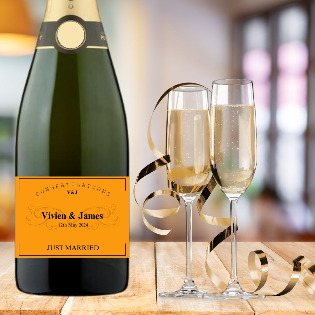 Champagne Wine Label, Personalised Champagne Bottle, Wedding Champagne ...