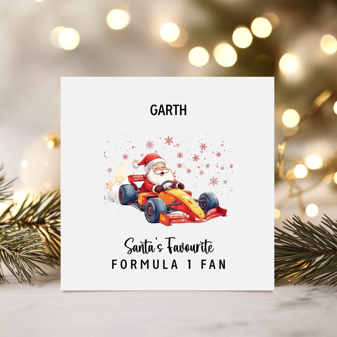 Santa's Favourite F1 Fan Christmas Card - Etsy