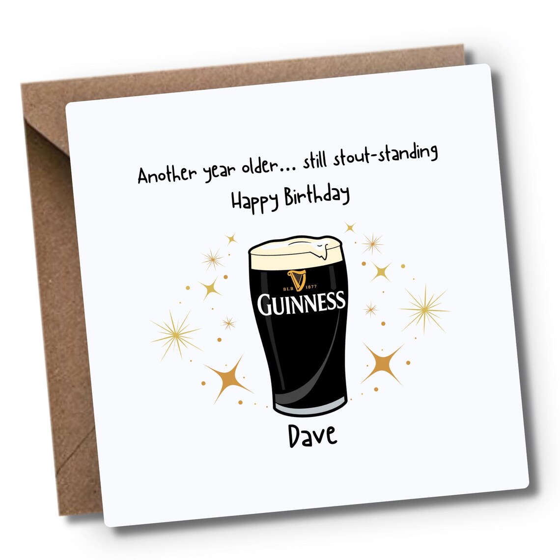 Personalised Guinness Theme Birthday Card, Gift for Him - Etsy UK