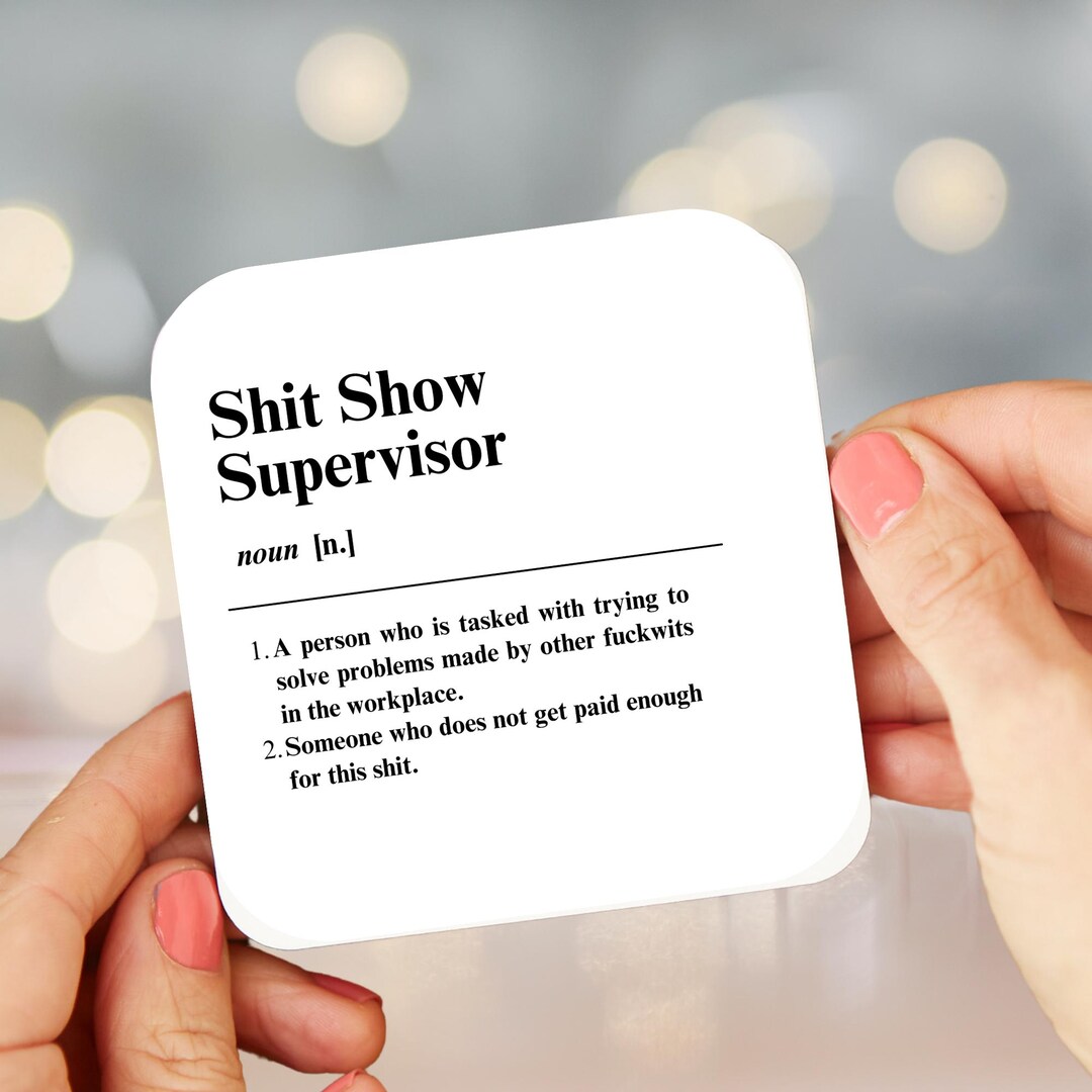 Funny Definition Coaster, Supervisor Humour Gift, Co Worker Funny Gift ...
