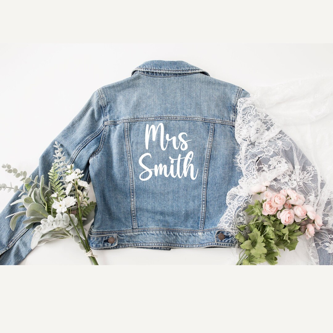 Decal for Denim Jacket, HTV Shimmer Vinyl, Iron on Decals, Custom ...