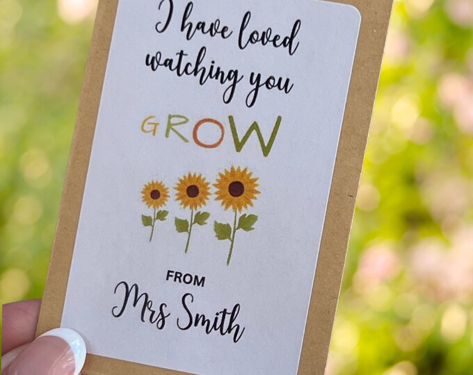 Sunflower Seed Packet Favours, School Leavers Gifts, End of Term ...